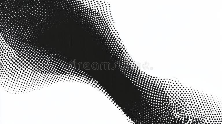 Abstract Halftone Wave Black and White Dot Pattern Design, Halftone, Dot Pattern Stock ...