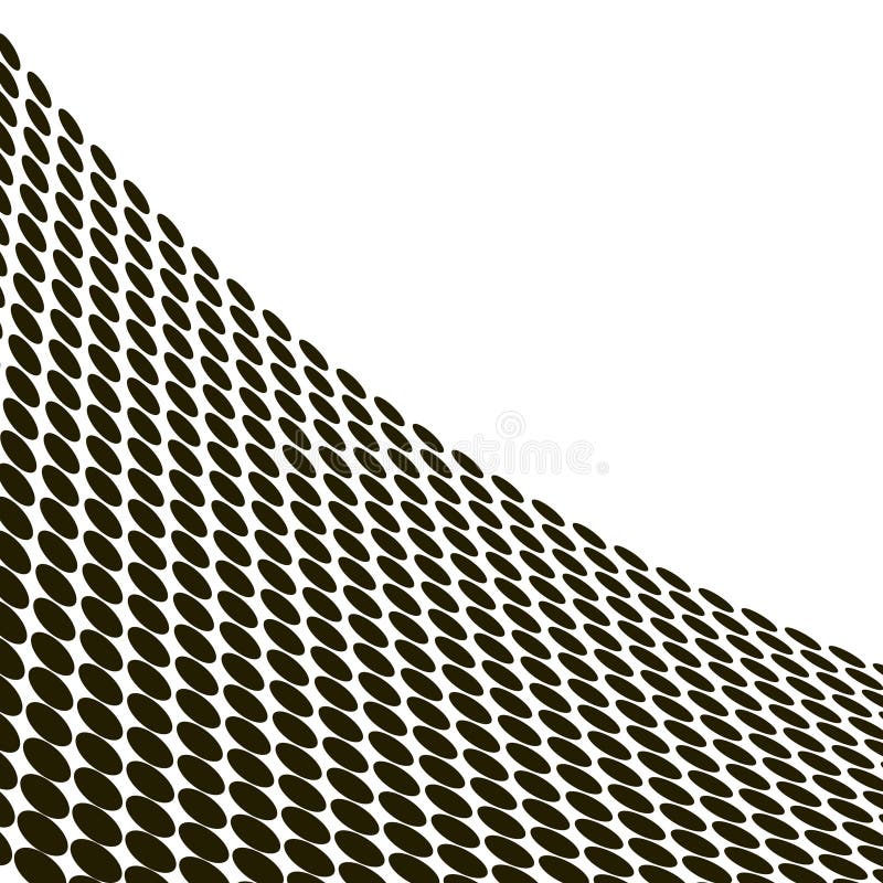 Halftone Wave Pattern. Horizontal Background Using Halftone Wavy Dots ...