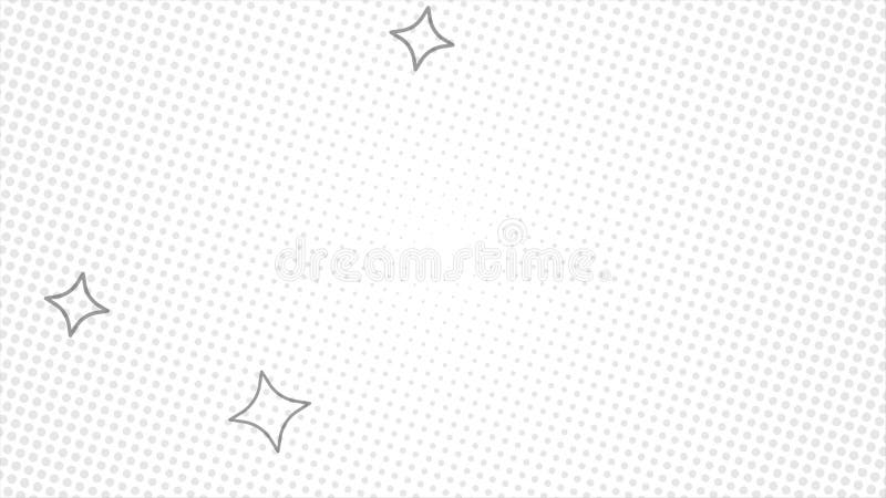 Abstract Halftone White Background Animation with Stars. Loop Animation ...