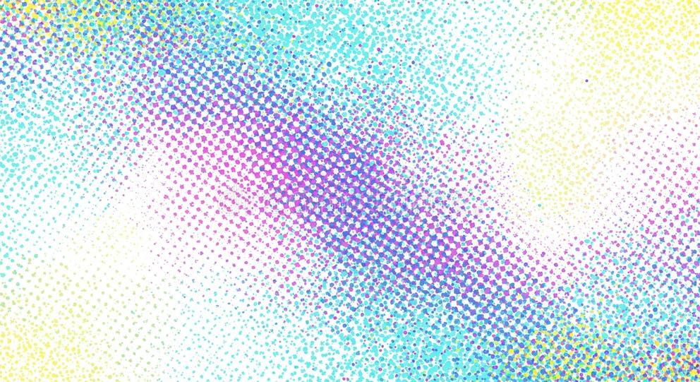 Abstract Halftone White Background Set in Three Colors Stock ...