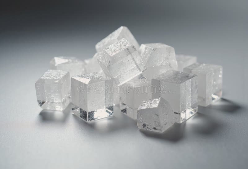 Abstract Halite Background Featuring a Cluster of Cubic Salt Crystals ...