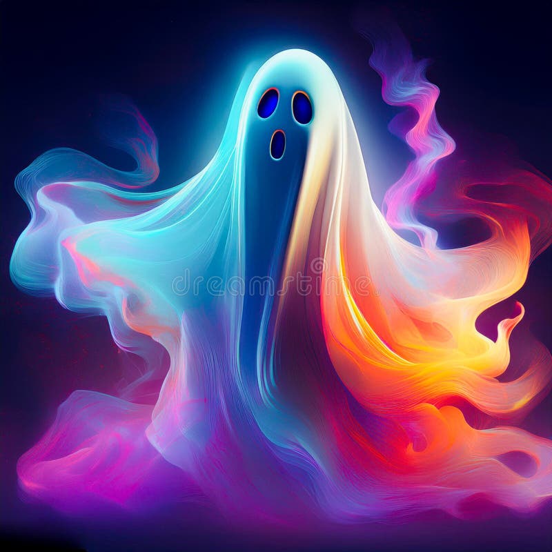 An Abstract Halloween Ghost Stock Illustration - Illustration of ...