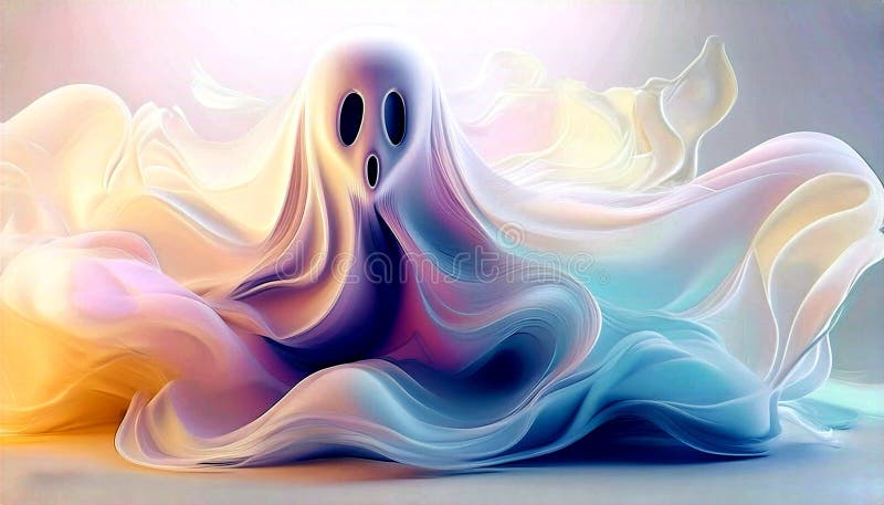 An Abstract Halloween Ghost Stock Illustration - Illustration of ...