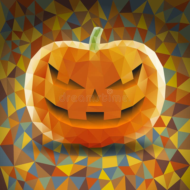 Abstract Halloween Triangles Pumpkin Stock Vector - Illustration of ...