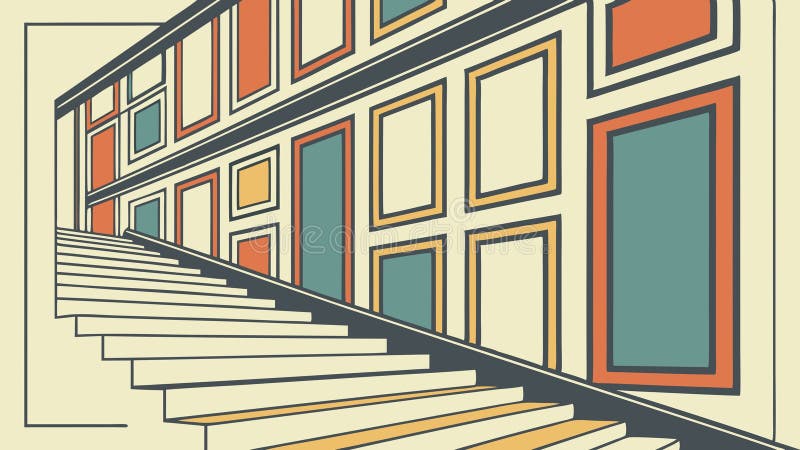 Abstract Hallway with Open Doors Vector Illustration, Vector Design ...