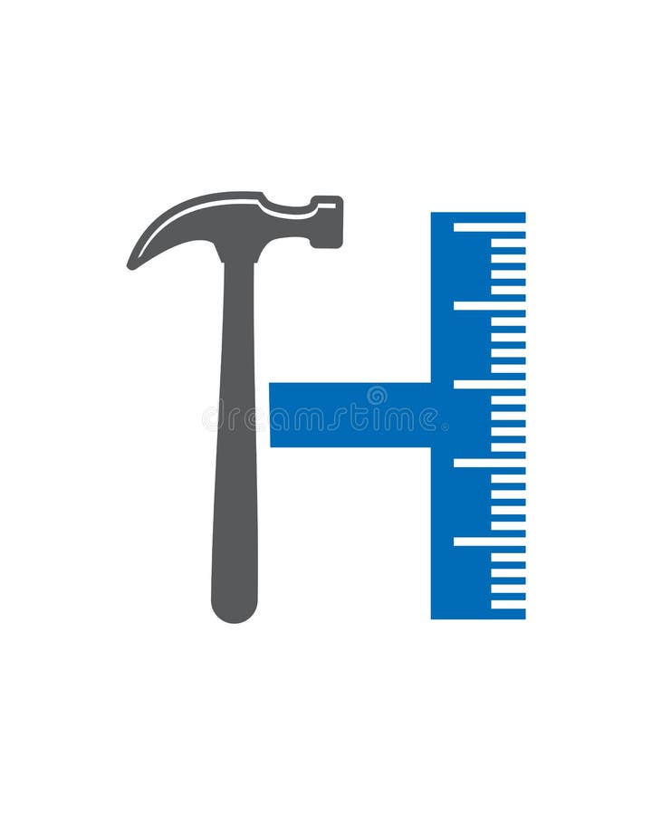 Abstract Hammer and Ruler Logo Stock Vector - Illustration of graphic ...