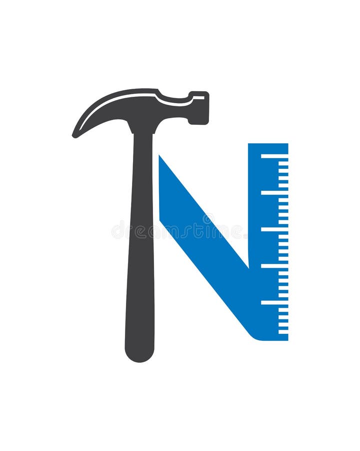 Abstract Hammer and Ruler Logo Stock Vector - Illustration of graphic ...