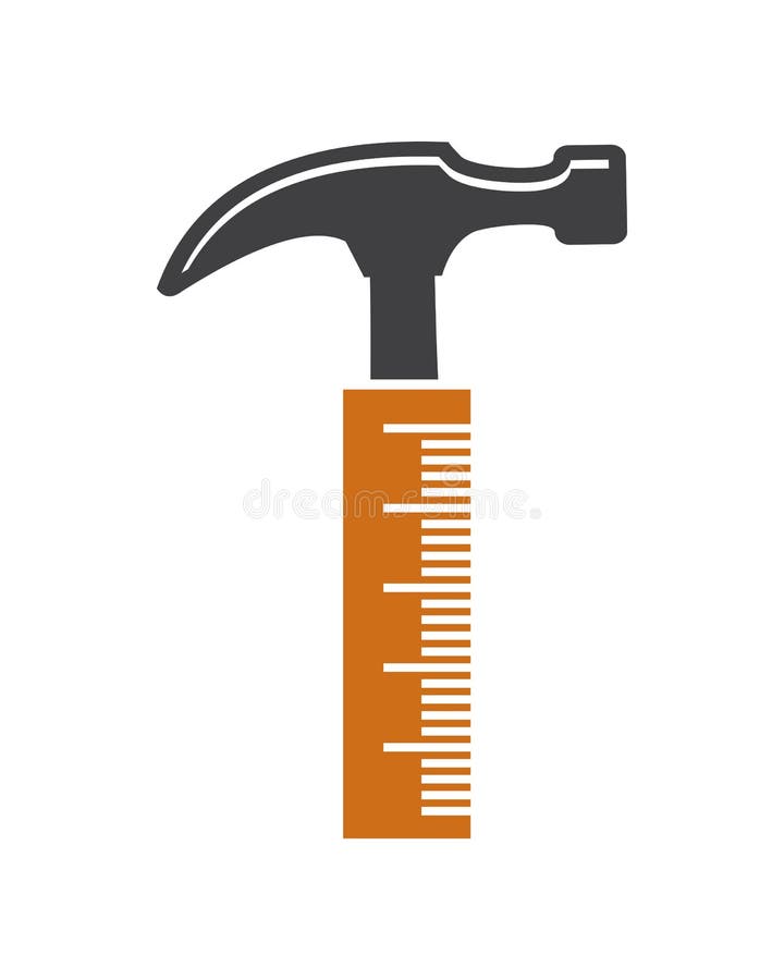 Abstract Hammer and Ruler Logo Stock Vector - Illustration of carpenter ...