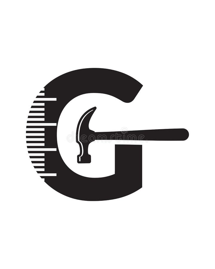 Hammer and Ruler Logo Design. Stock Vector - Illustration of carpentry ...