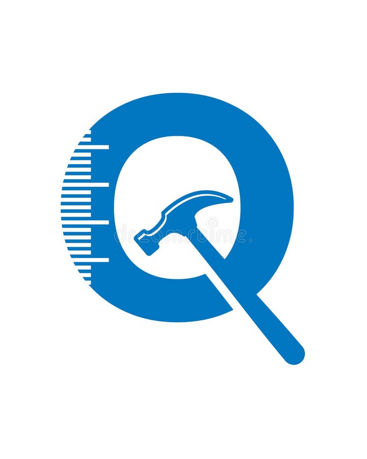 Abstract Hammer and Ruler Logo Stock Vector - Illustration of carpenter ...