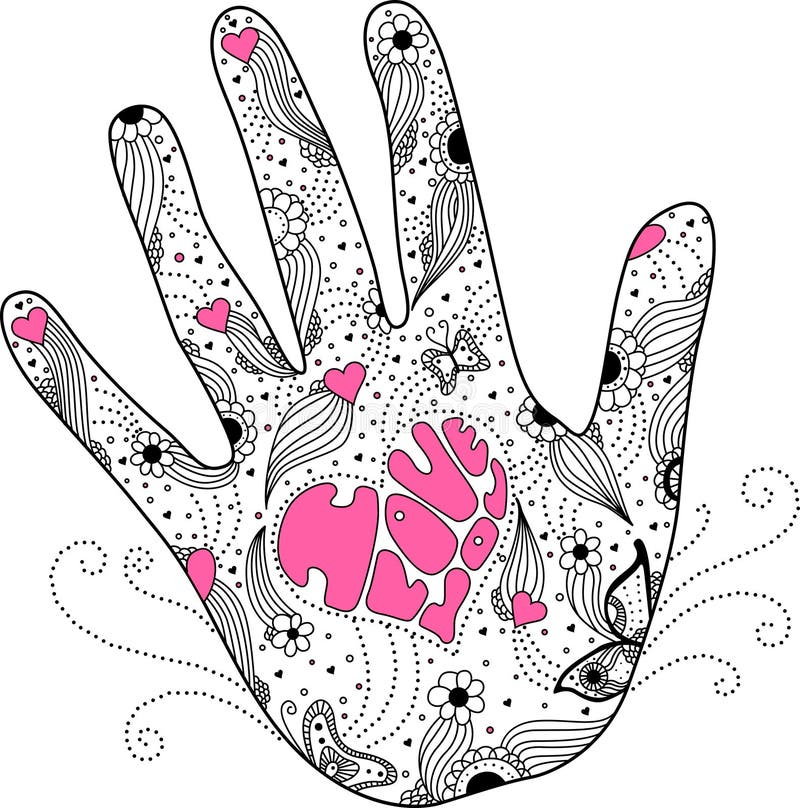 Handprint heart stock vector. Illustration of heart, love - 21785462