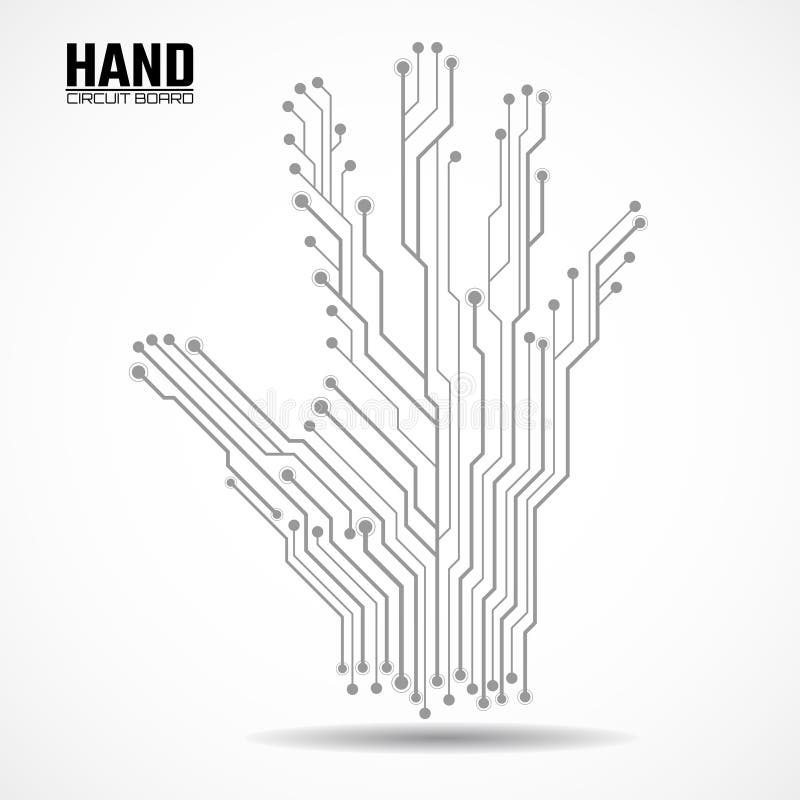 Hand Silhouette Circuit Board Stock Illustrations – 165 Hand Silhouette ...