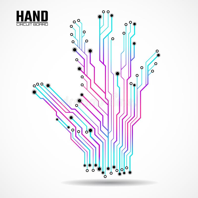 Hand Silhouette Circuit Board Stock Illustrations – 165 Hand Silhouette ...