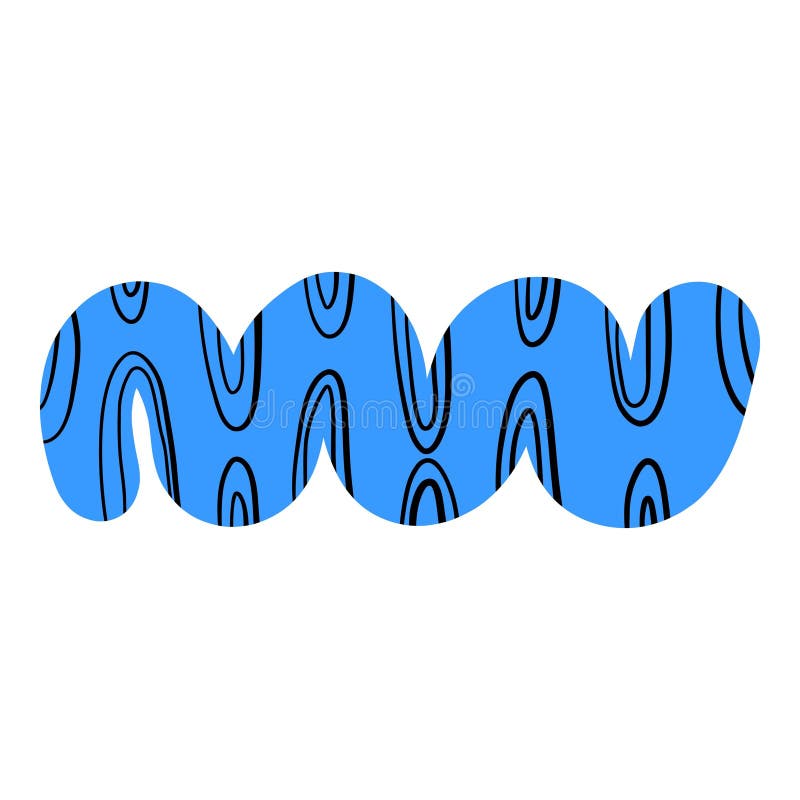 Abstract Hand Draw Shape. Doodle Childish Doodle Art Element, Simple ...