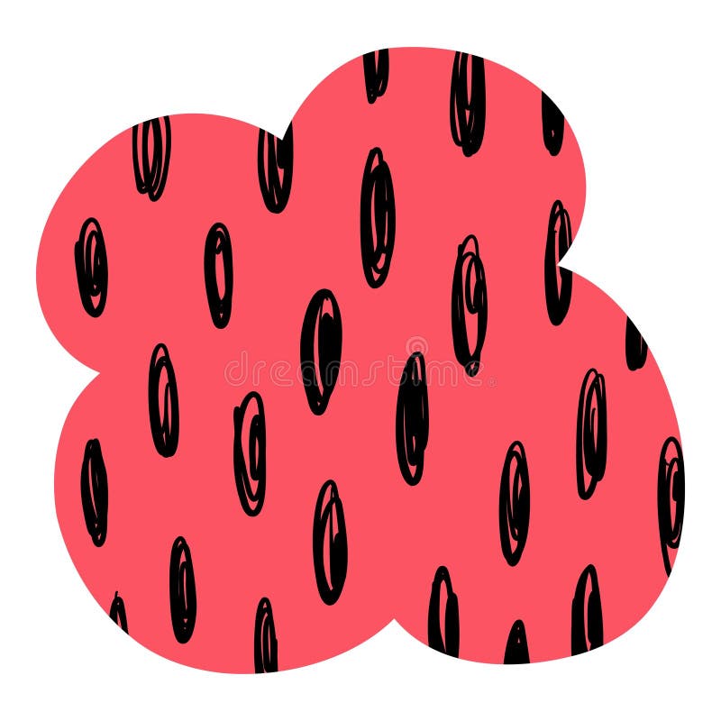 Abstract Hand Draw Shape. Doodle Childish Doodle Art Element, Simple ...