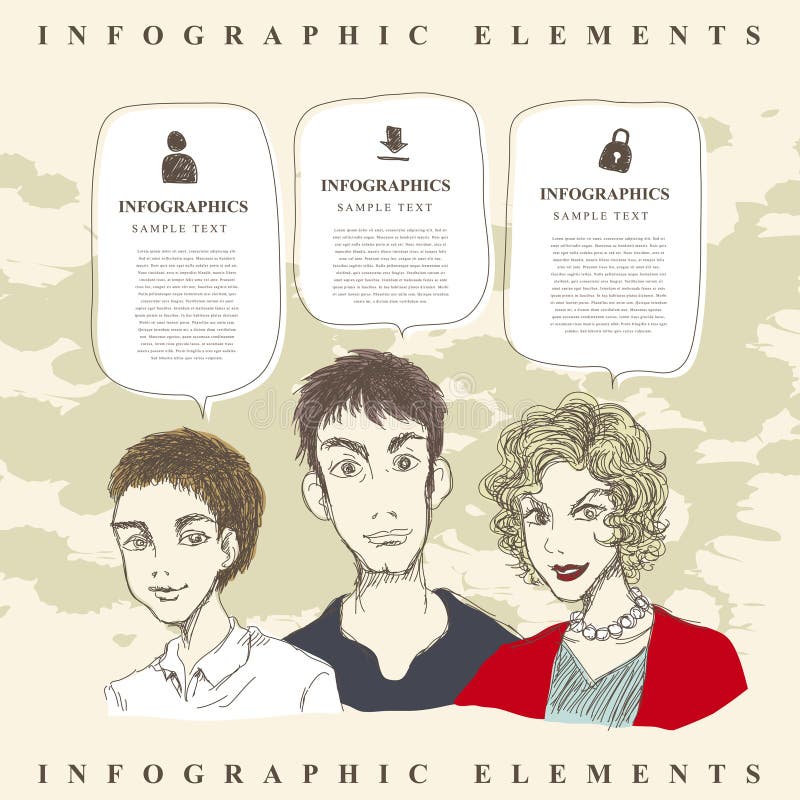 Abstract Hand Draw Style People Infographics Stock Vector ...