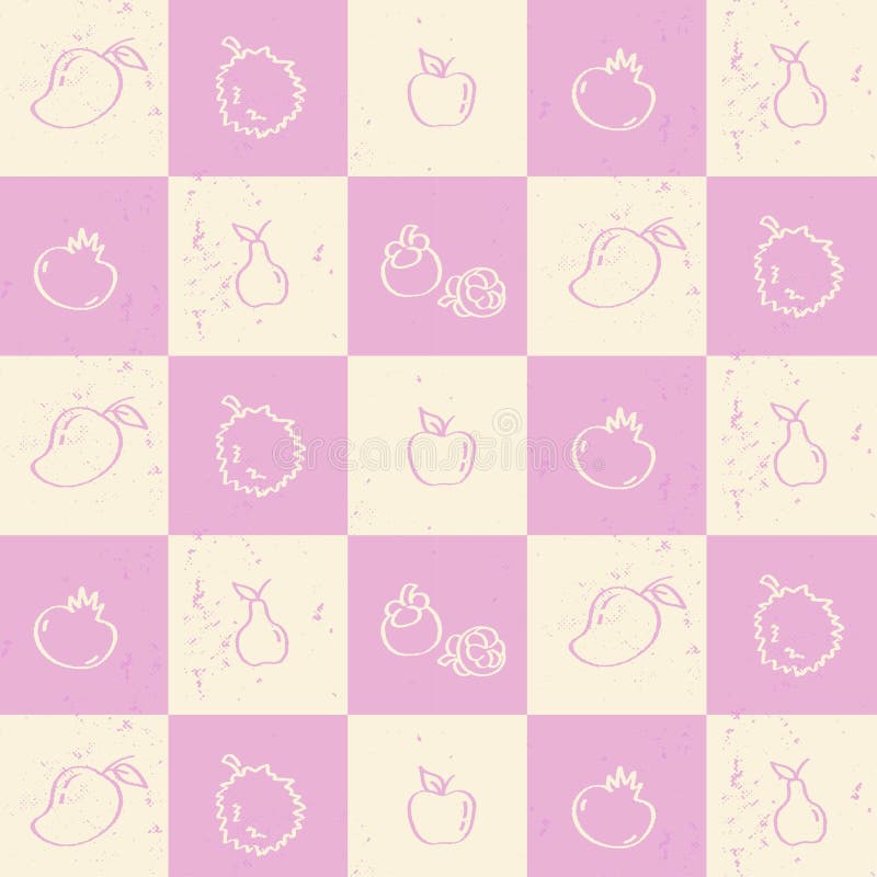 Seamless Patterns with Exotic Fruits. Pastel Pink Fruit Pattern on ...