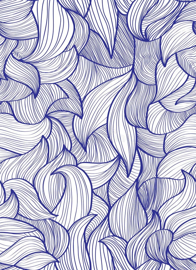 Seamless Abstract Hand-drawn Wallpaper Stock Vector - Illustration of ...