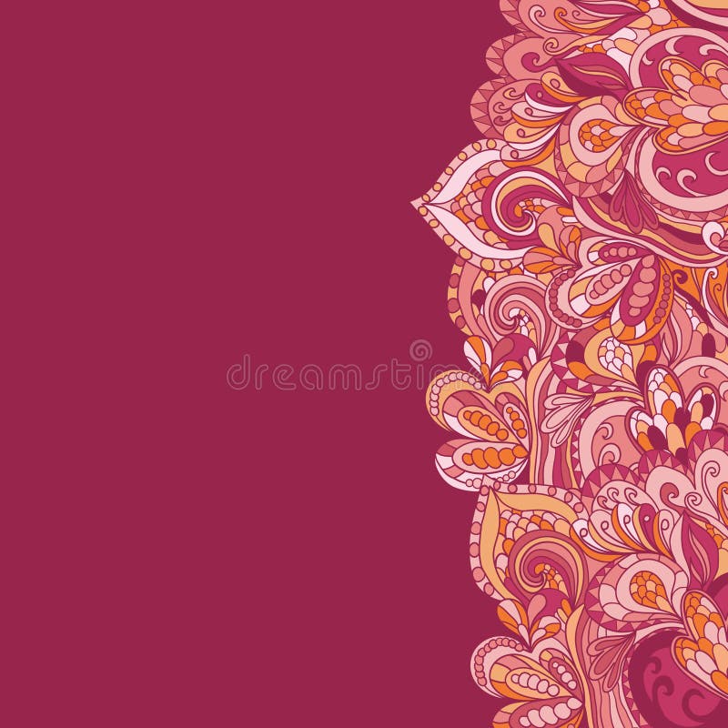 Abstract Hand-drawn Border Pattern. Seamless Stock Vector ...