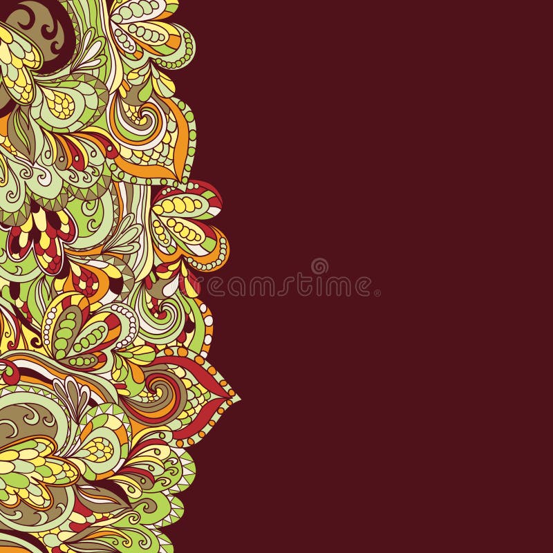 Abstract Hand-drawn Border Pattern. Seamless Stock Vector ...