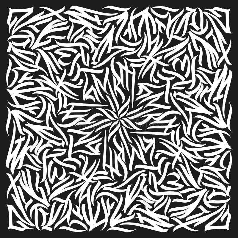 Abstract Hand Drawn Brush Line Concept, Ornamental Design Composition ...