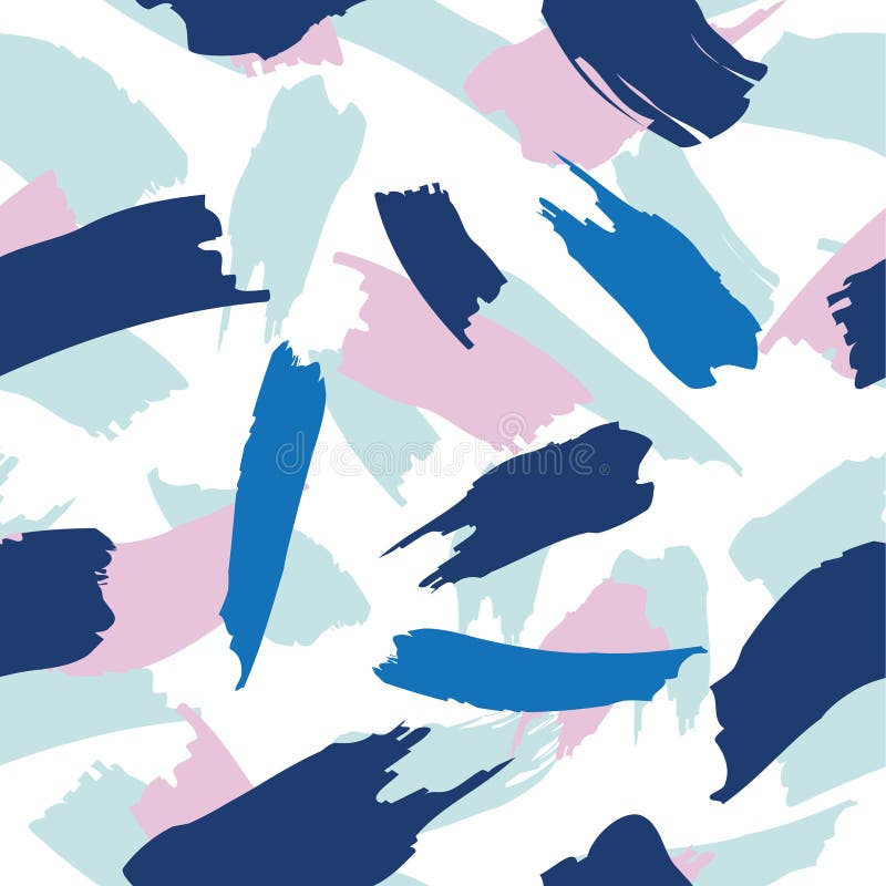 Abstract Hand Drawn Brush Pattern Stock Illustration - Illustration of ...