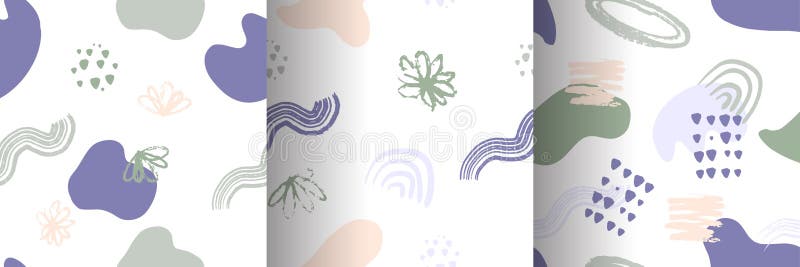 Abstract Hand Drawn Element Seamless Pattern Stock Vector ...