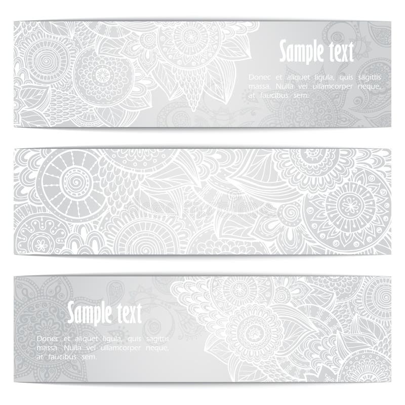Abstract Vector Ethnic Pattern Card Set. Template Frame Design. Stock ...