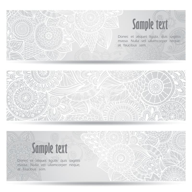 Abstract Vector Ethnic Pattern Card Set. Template Frame Design. Stock ...