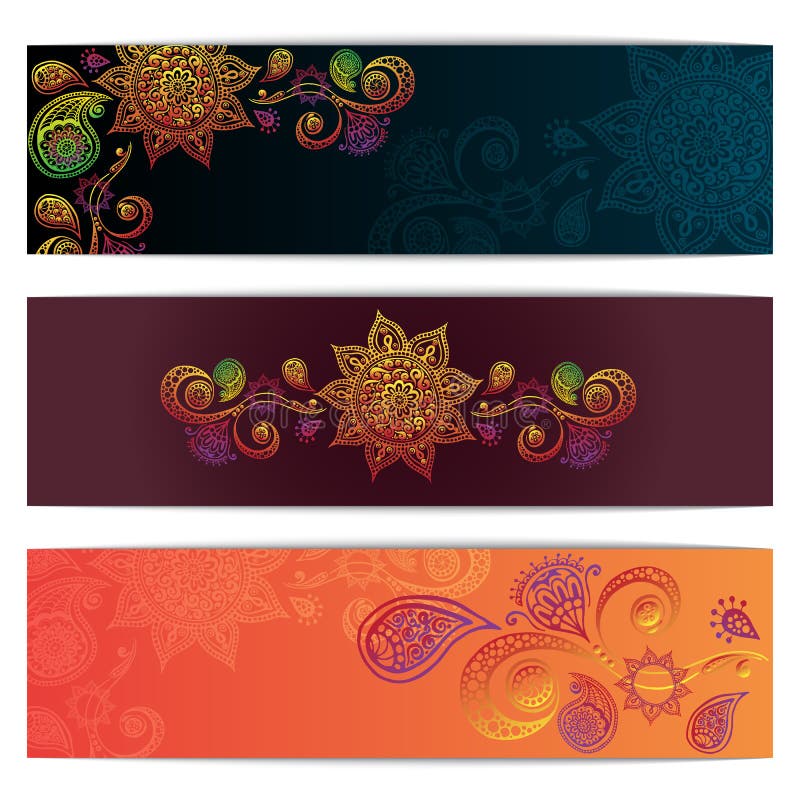 Abstract Vector Ethnic Pattern Card Set. Template Frame Design. Stock ...