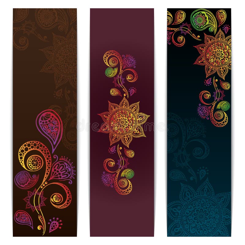 Abstract Vector Ethnic Pattern Card Set. Template Frame Design. Stock ...