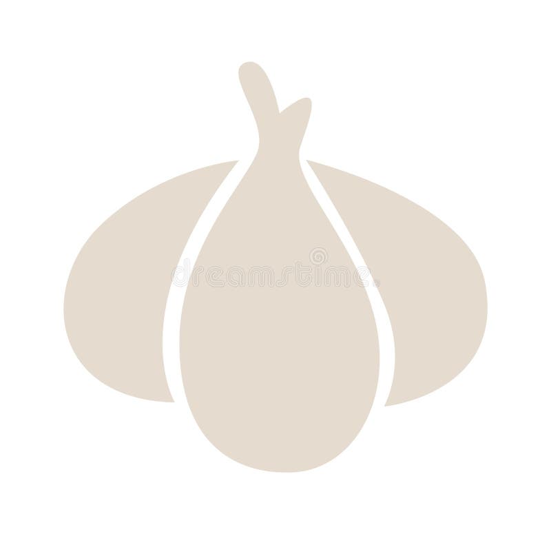 Abstract Hand Drawn Garlic Flat Icon Stock Vector - Illustration of geometric, botanical: 265935476