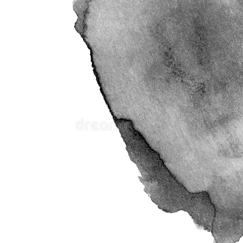 Abstract Hand Drawn Grayscale Watercolor Background. Stock Illustration ...