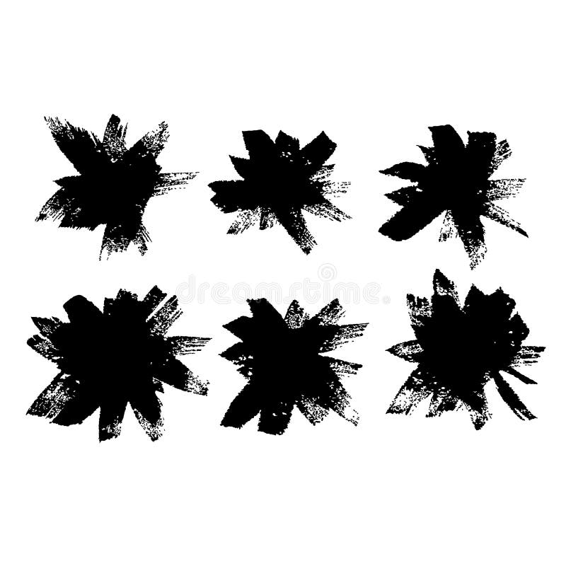 Abstract Hand Drawn Ink Dry Brush Frames Set. Vector Illustration ... Abstract Hand Drawn Ink Dry Brush Frames Set. Vector Illustration ...