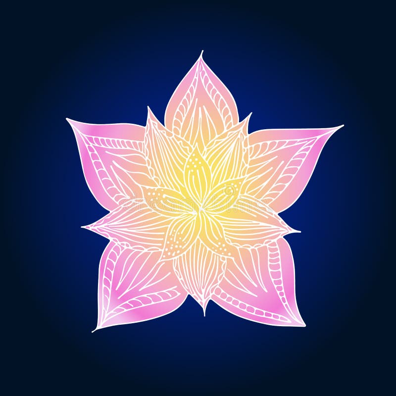 Lotus Flower Top View Stock Illustrations – 266 Lotus Flower Top View ...