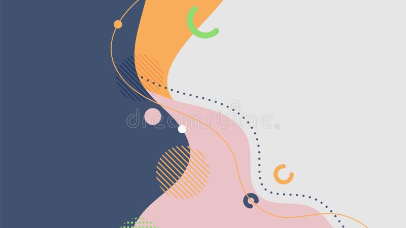 Abstract Hand Drawn Organic Shape Pattern with Circles Elements on ...