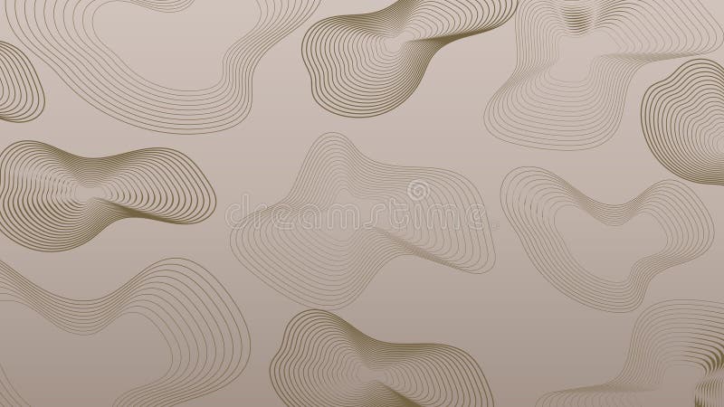 Abstract Hand Drawn Organic Shape Pattern with Lines Elements on Brown ...