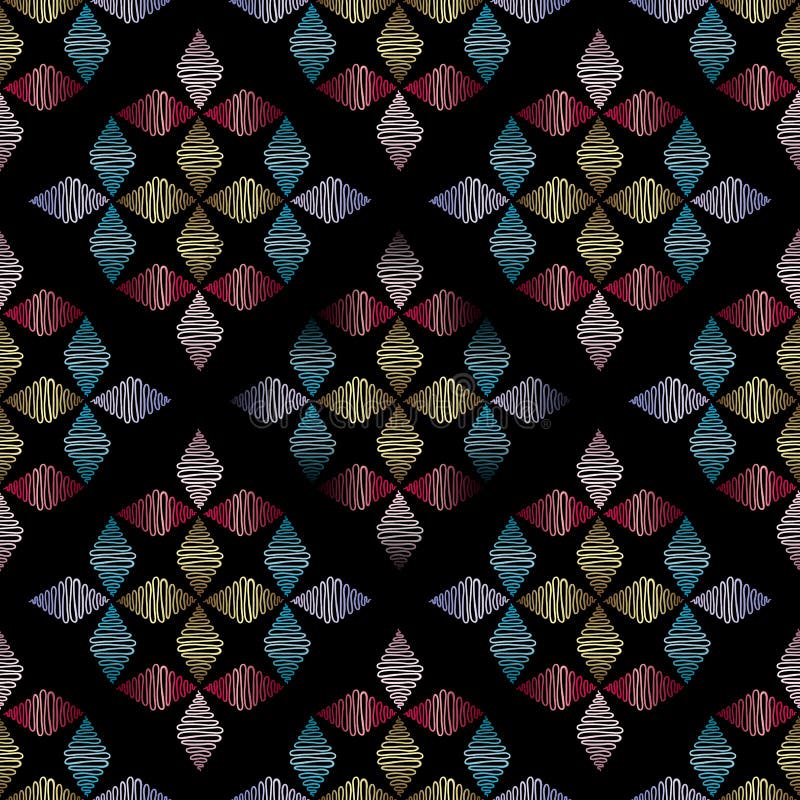 Abstract Hand Drawn Pattern. Winter Ornament Vector Seamless Background ...