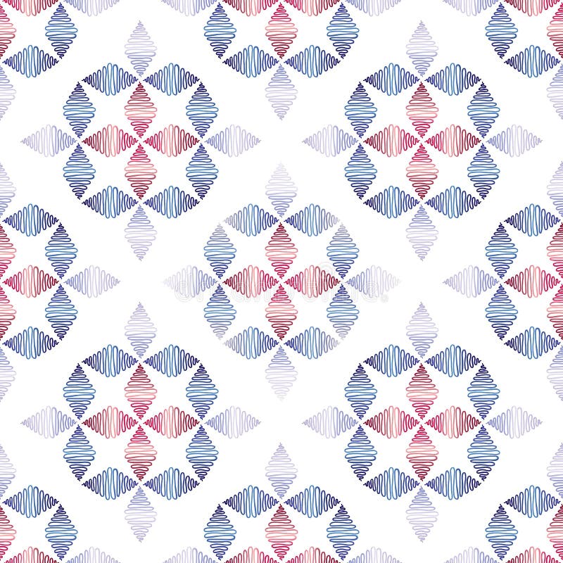 Abstract Hand Drawn Pattern. Winter Ornament Vector Seamless Background ...