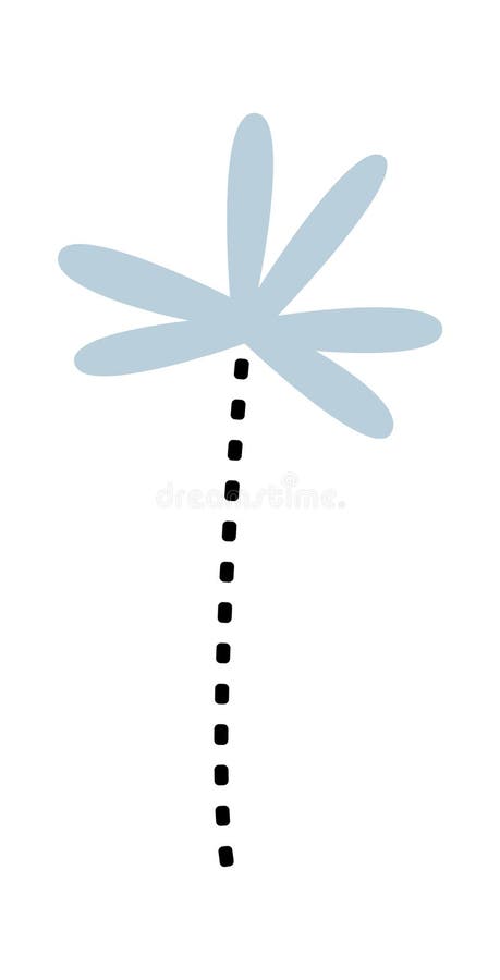 Abstract Hand Drawn Palm Tree Flat Icon Stock Vector - Illustration of ...