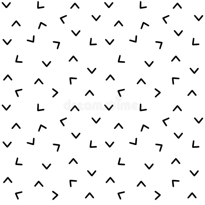 Abstract Hand Drawn Seamless Pattern with Random Angles Shape Elements ...