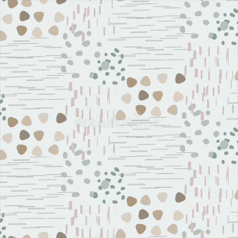 Abstract Hand-drawn Seamless Pattern in Soft Color Stock Illustration ...