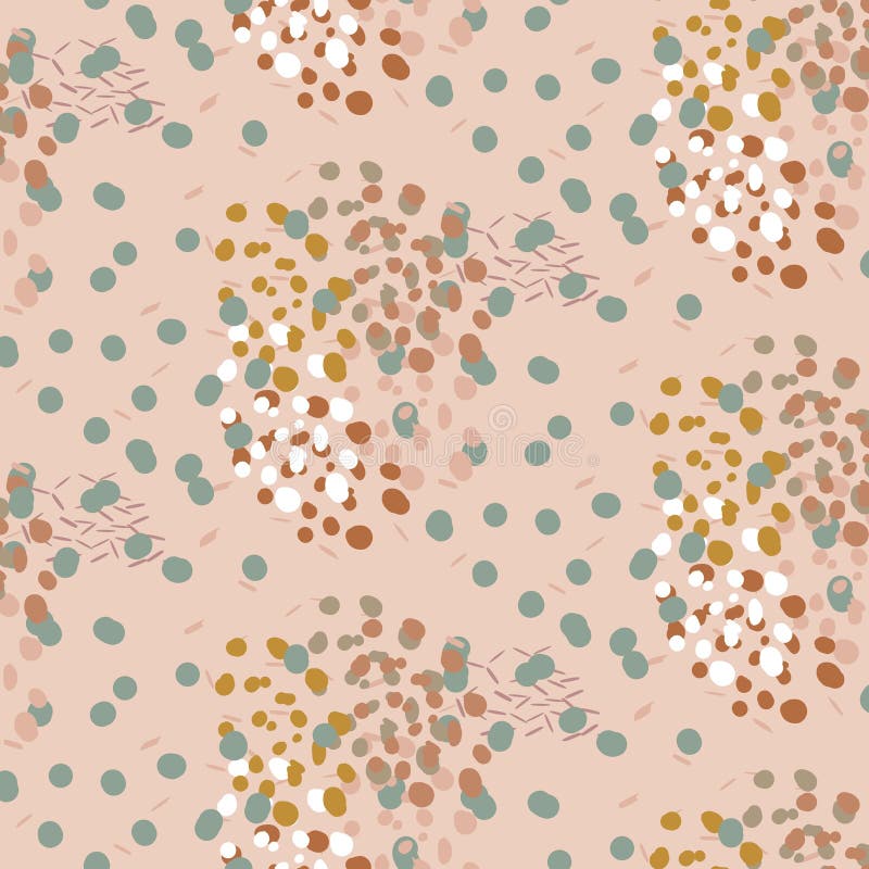 Abstract Hand-drawn Seamless Pattern in Soft Color Stock Illustration ...