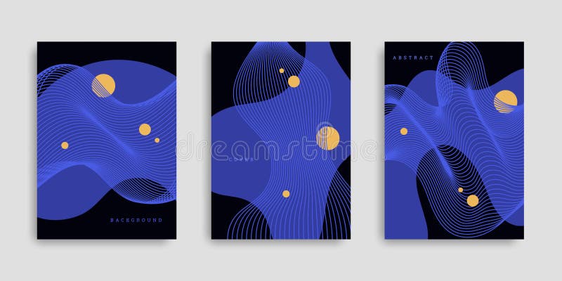 Abstract Hand Drawn Shapes Cover Set. Collection Vertical Backgrounds ...