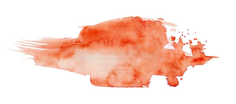 Abstract Hand Drawn Red Watercolor Background, Raster Illustration ...