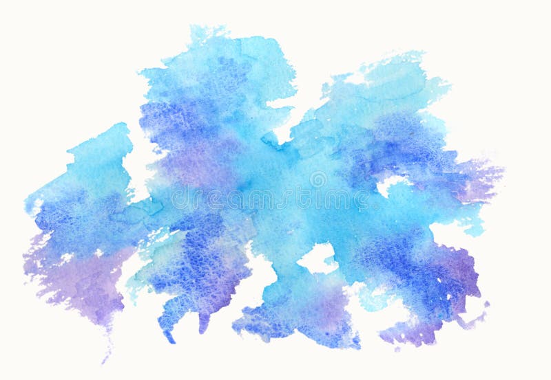 Abstract Hand-drawn Watercolor Blotch Stock Illustration - Illustration ...