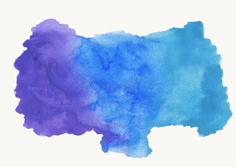 Abstract Hand Drawn Watercolor Blotch Stock Illustration - Illustration ...