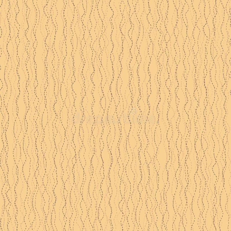 Abstract Hand-drawn Wavy Pattern. Stylized Seamless Texture with Dashed ...