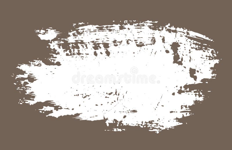 Abstract Hand Drawn White Paint Brushstroke Texture on Brown Background ...