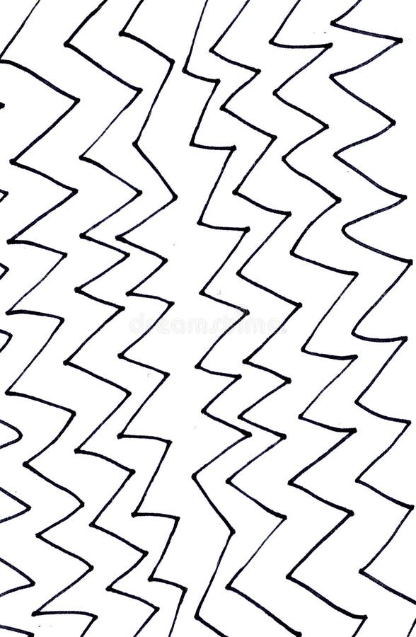 Abstract Hand Drawn Zig Zag Lines Pattern Black Color. Stock ... Abstract Hand Drawn Zig Zag Lines Pattern Black Color. Stock ...
